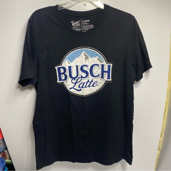 Shirts | Busch Latte Brew City Shirt Mens Large Blue Beer Anheuser ...